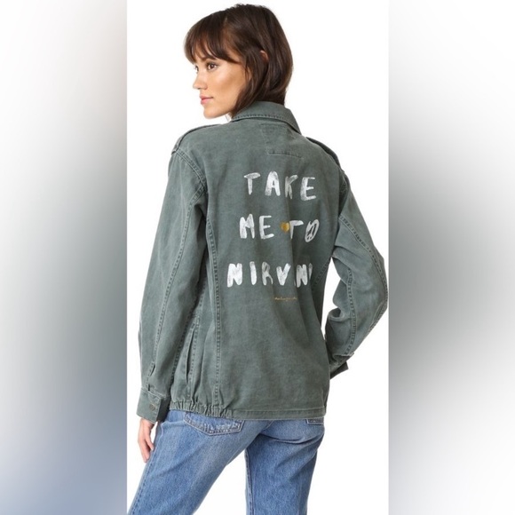 REVOLVE | Jackets & Coats | Revolve Olive Utility Jacket With White And ...
